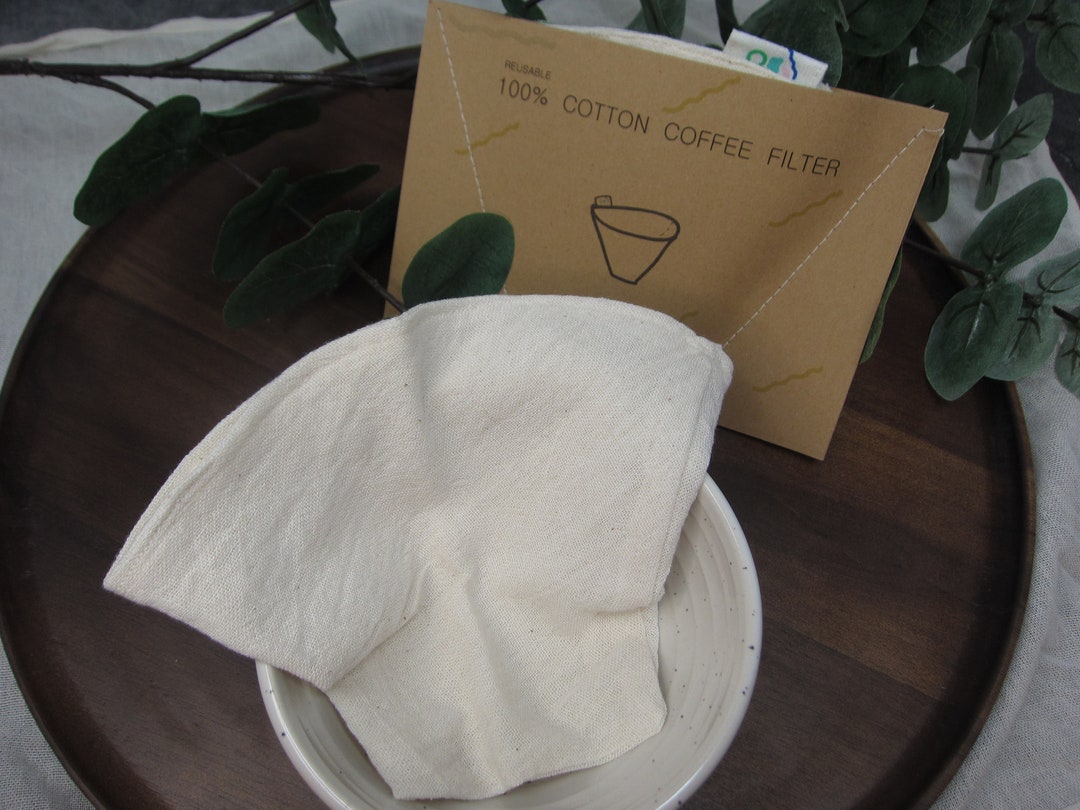 100% Natural Cotton Coffee Filter Unbleached Reusable Eco-friendly Non ...