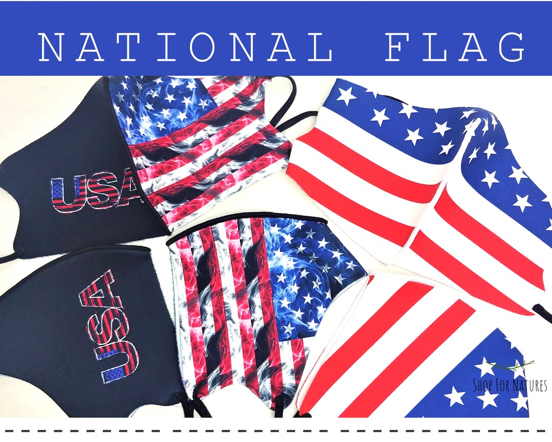 National Flag Face Mask - Star Spangled Banner Mask - America Flag Face ...