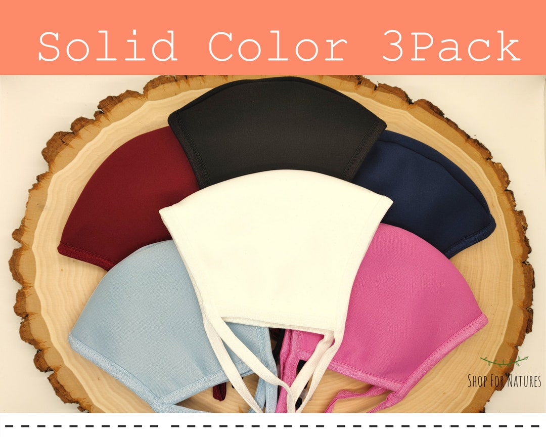 Solid Color Face Mask Family Pack – Handmade Washable Breathable - Etsy