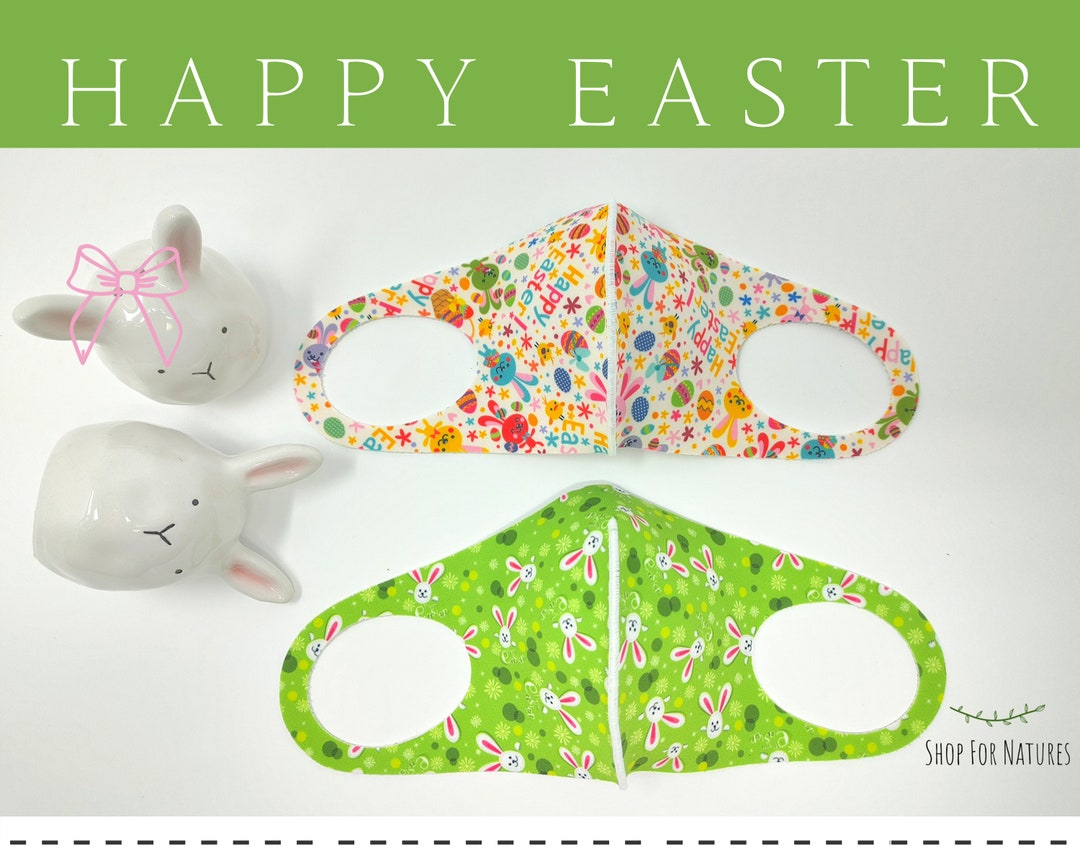 Easter Face Mask Easter Bunny Mask , Easter Egg Mask Antibacterial ...
