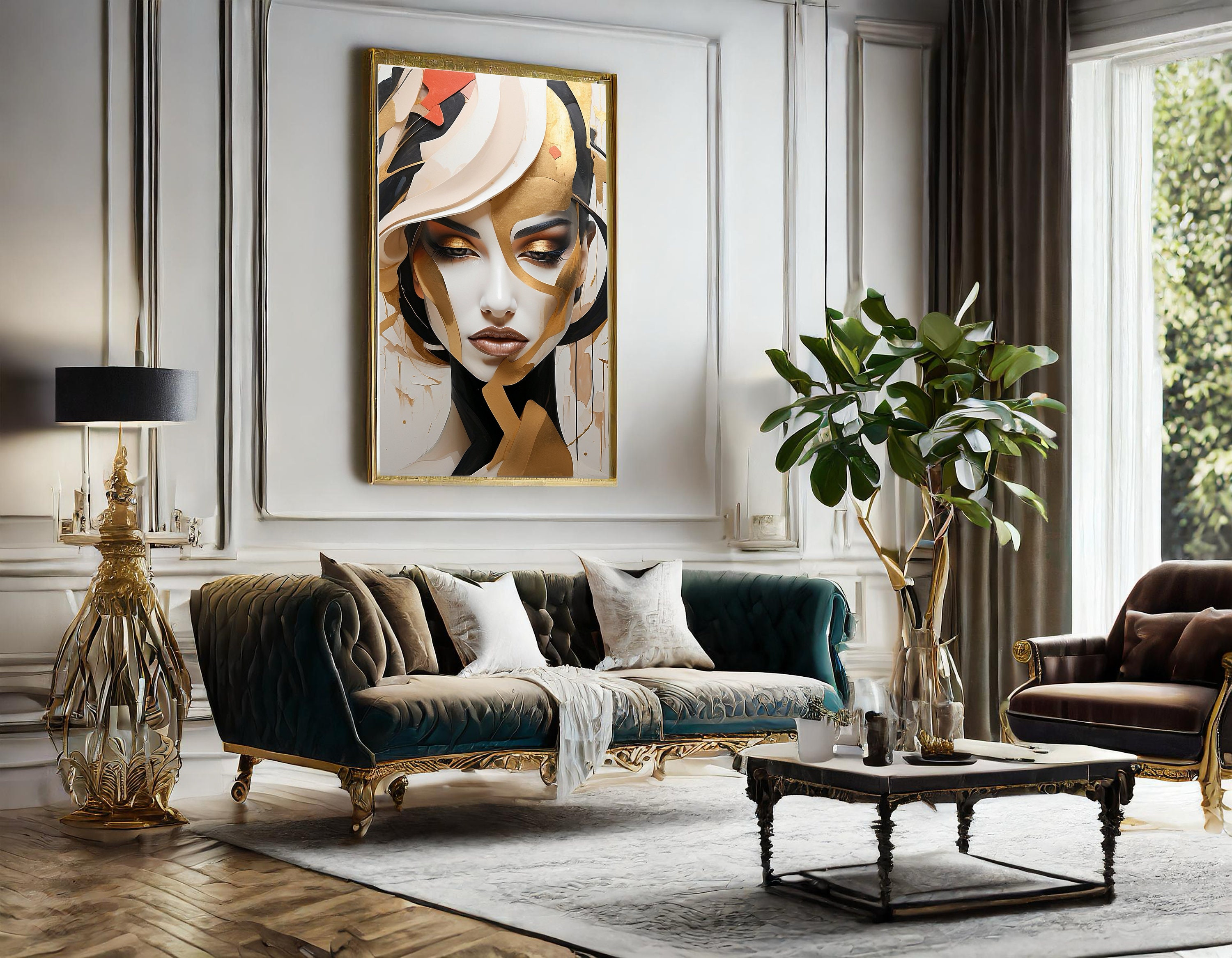 Unique Digital Abstract Wall Art Contemporary Style Luxurious Theme ...