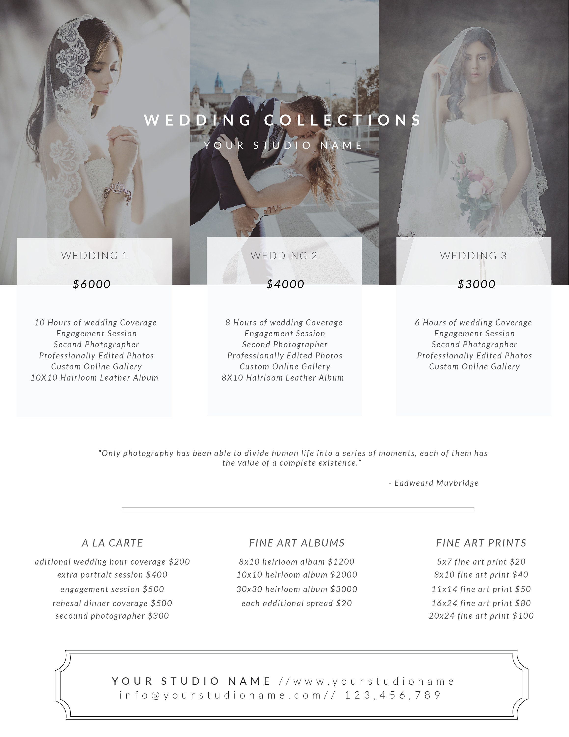 Wedding Pricing Guide Template