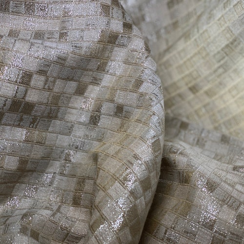 Yellow Brocade Fabric by the Yard Gold Banaras Brocade Fabric | Etsy