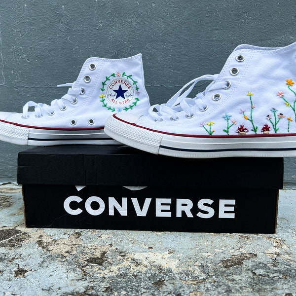 Embroidered Converse - Etsy
