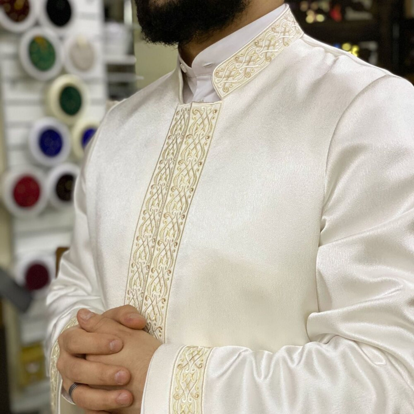 Luxury Prayer Robe for Muslim Men Islamic Prayer Jubba | Etsy Singapore