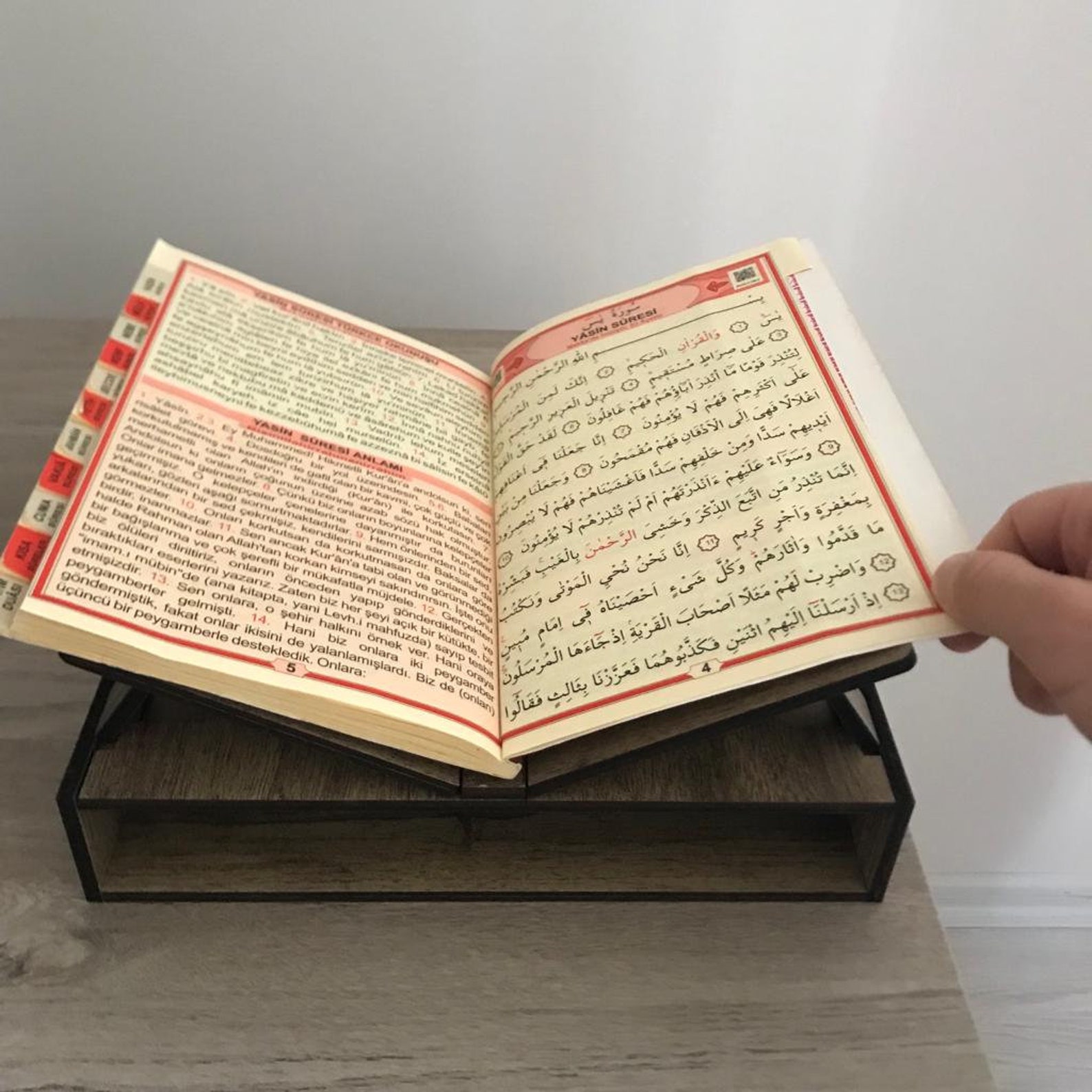 Adjustable Wooden Book Stand and Storage Box Quran Bible - Etsy