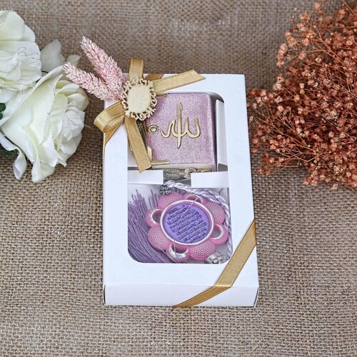 Pink Islamic Wedding Mini Quran Book Gift Set Muslim Baby Eid - Etsy