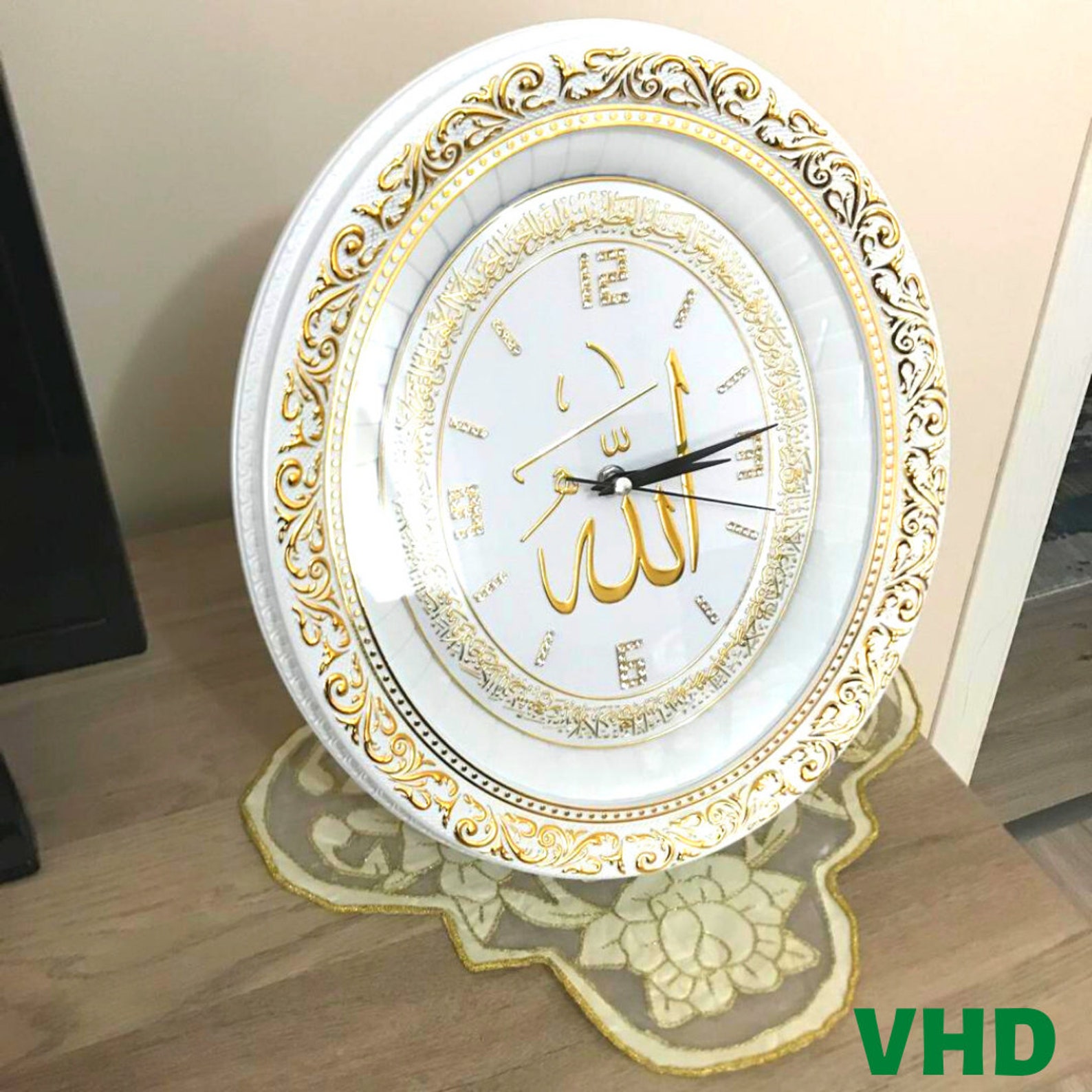 Ayatul Kursi Written Islamic Wall Clock Islamic Wall Decor - Etsy