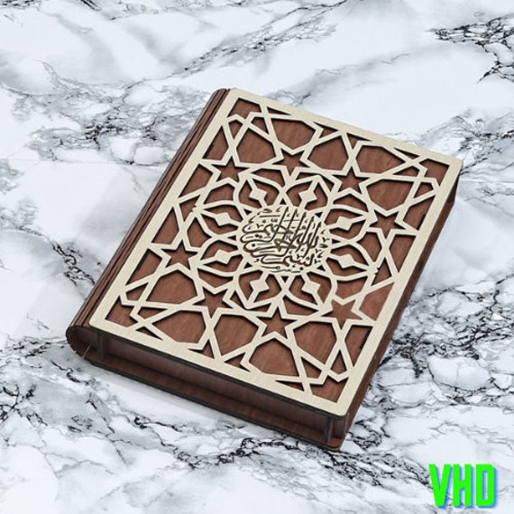Wooden Islamic Book Koran Box Quran Storage Box Book - Etsy