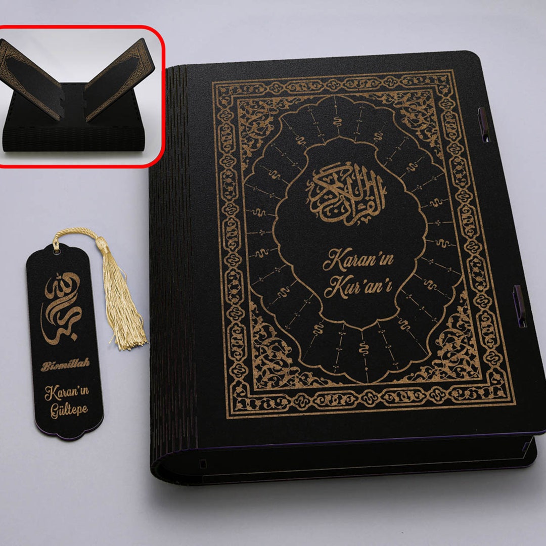 Wooden Islamic Book, Koran Box Quran Storage Box Book Cover, Case ...