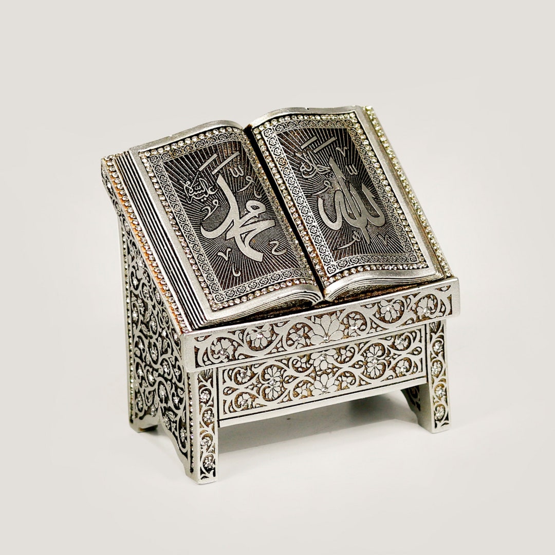 Open Quran Showpiece, Trinket Islamic Table Decoration Accessory Muslim ...