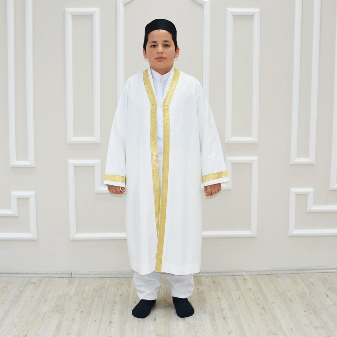 Prayer Robe for Boys Islamic Prayer Jubba Thawb, Thobe for Kid Galabia ...