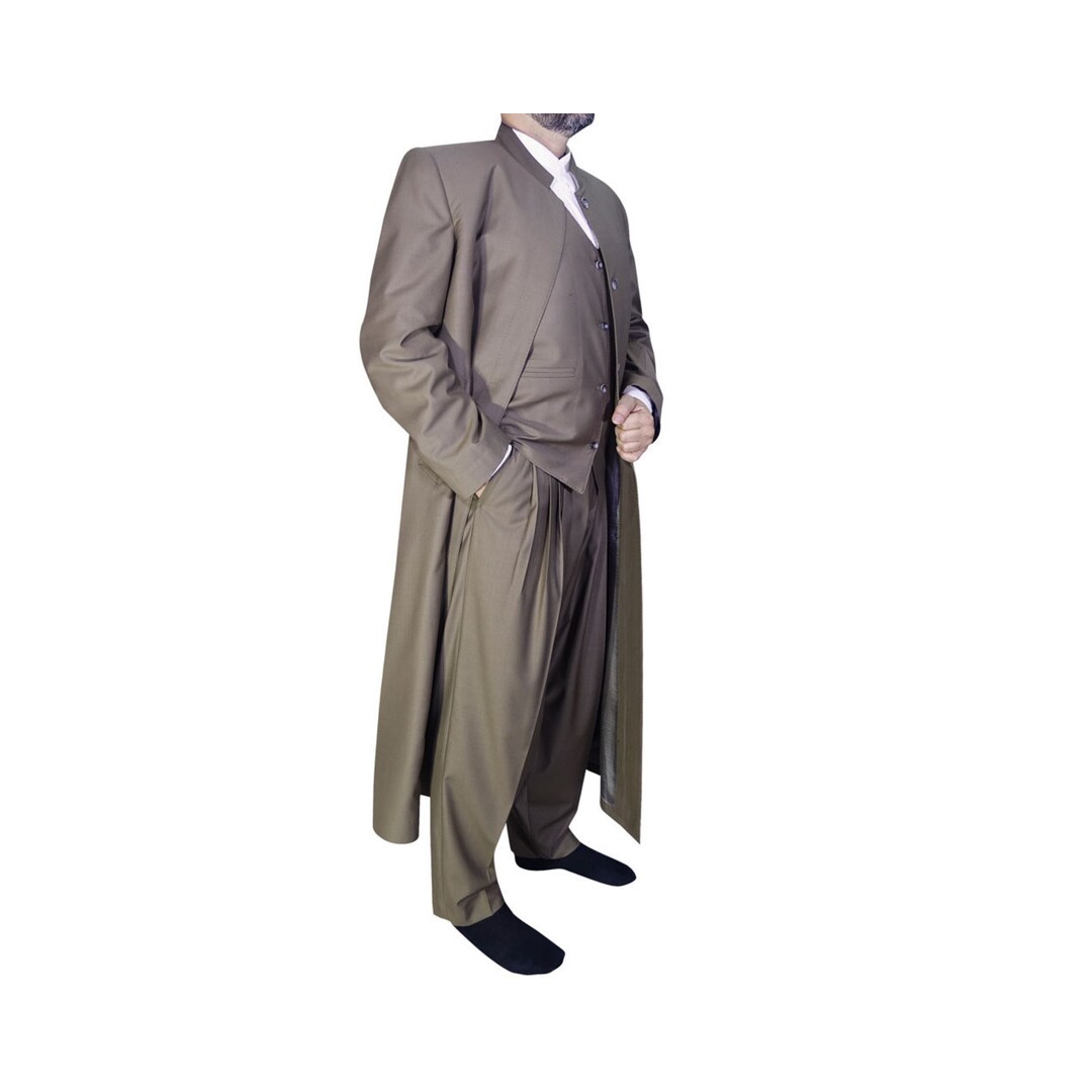 Prayer Robe, Vest and Shalwar Set for Muslim Man Arab Clothing Outside ...