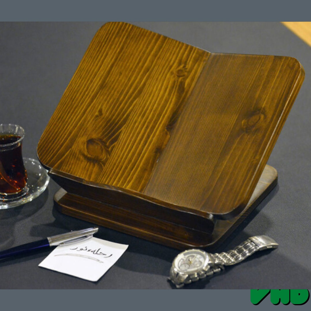 Handmade Wooden Book Stand, Book Holder Quran, Bible, Torah Holder ...
