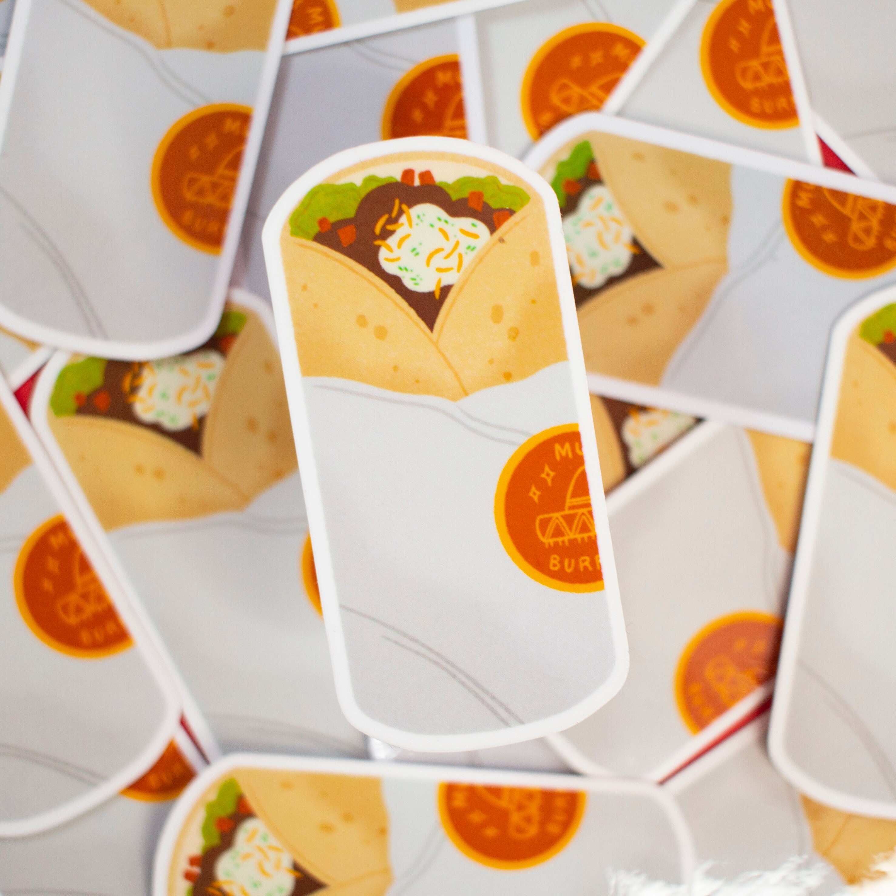 Burrito Sticker Glossy Handmade Sticker | Etsy