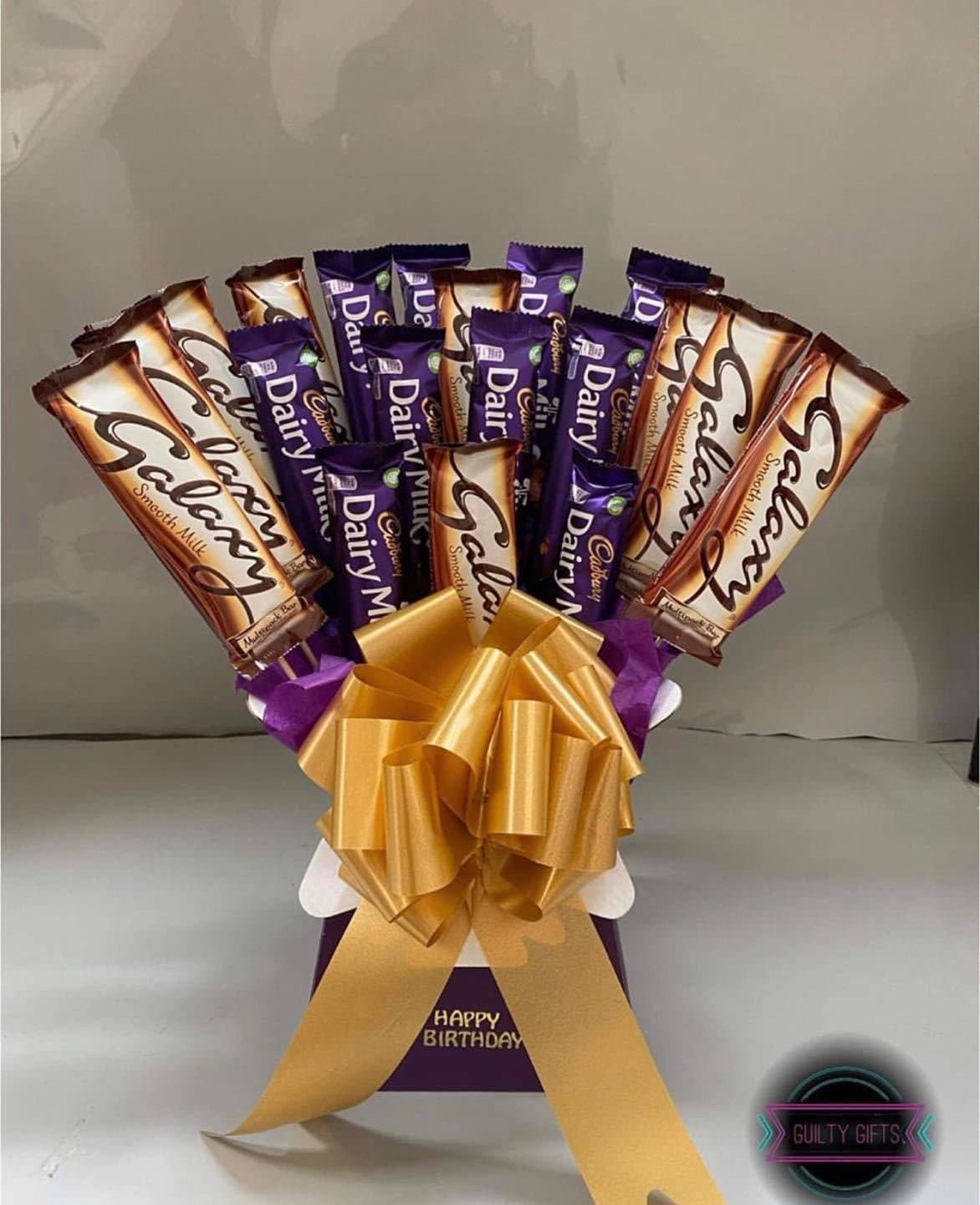 Cadbury & Galaxy Mixed Chocolate Bouquet - Etsy UK