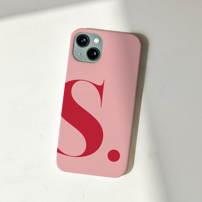 Blush Personalised Phone Case: Custom Initial Iphone, Galaxy, Pixel - Etsy