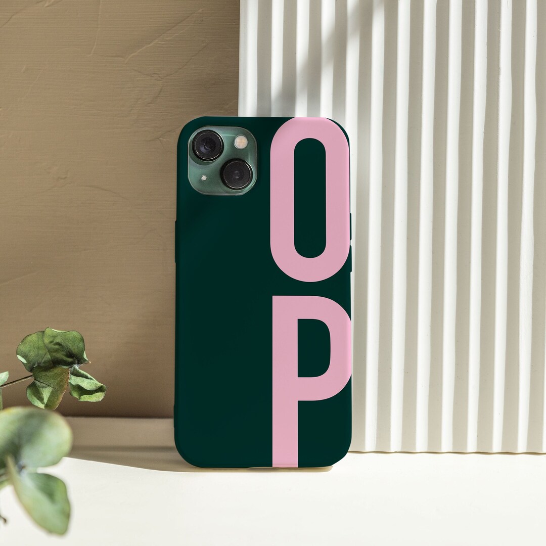 Personalized Initials Case for iPhone 15, 14 Pro Max, Customized Phone ...
