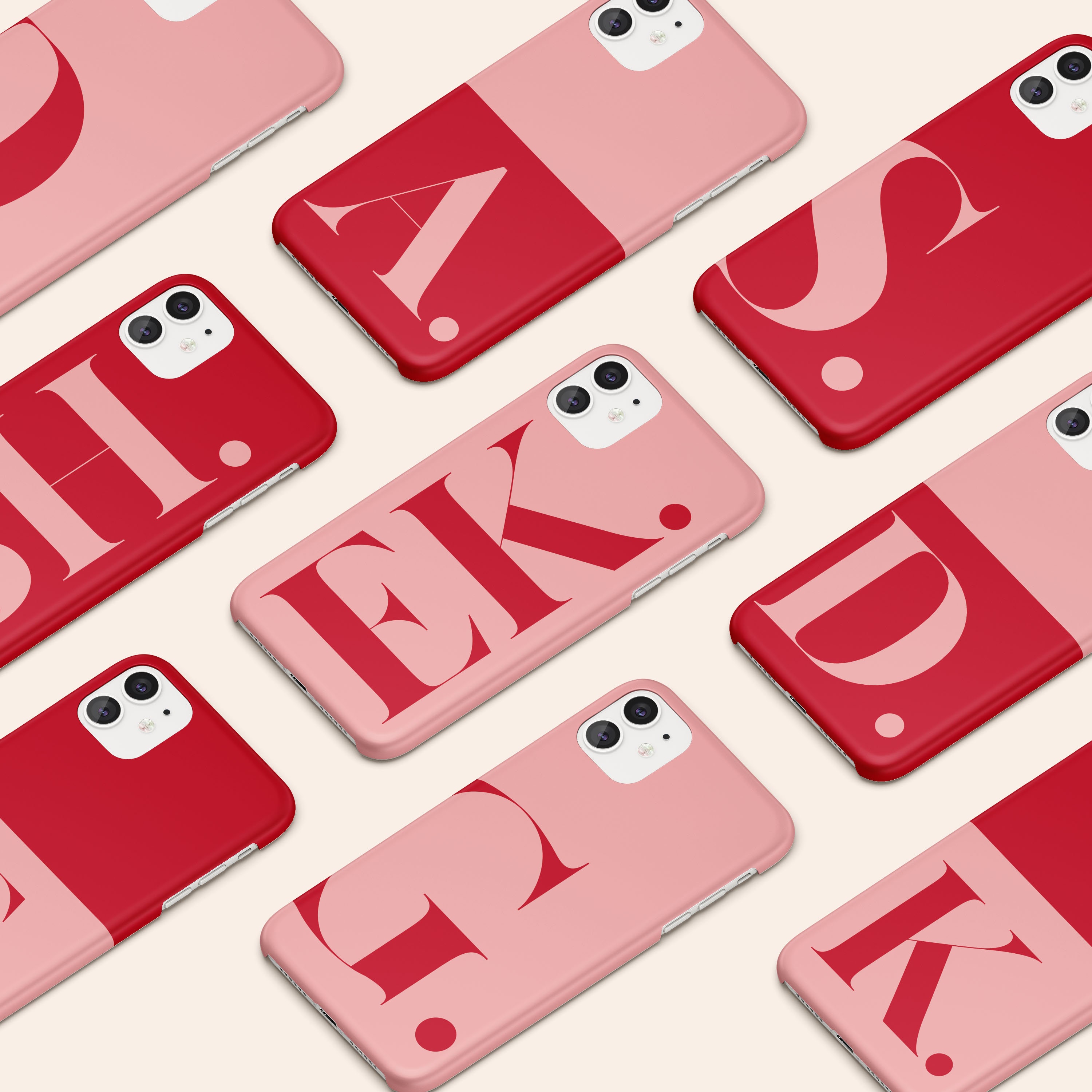 Blush Personalised Phone Case: Custom Initial Iphone, Galaxy, Pixel - Etsy
