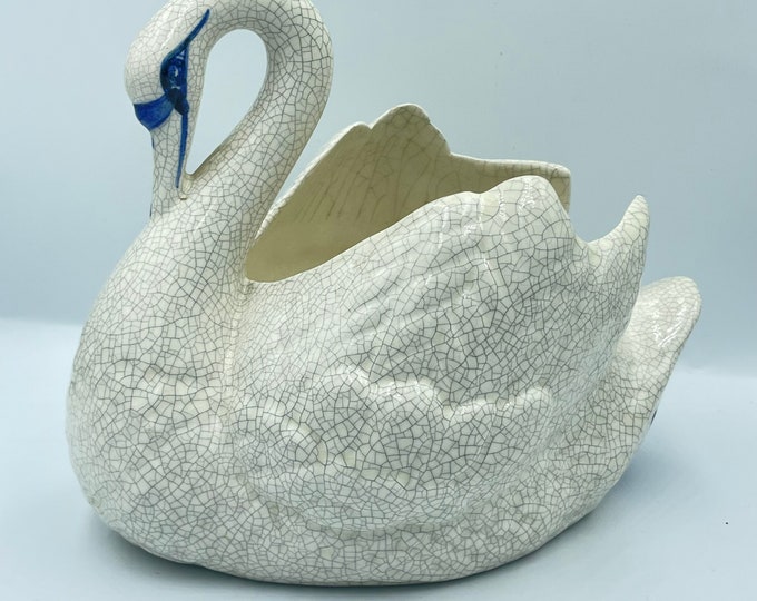 Dedham Pottery the Potting Shed Swan Planter - Etsy