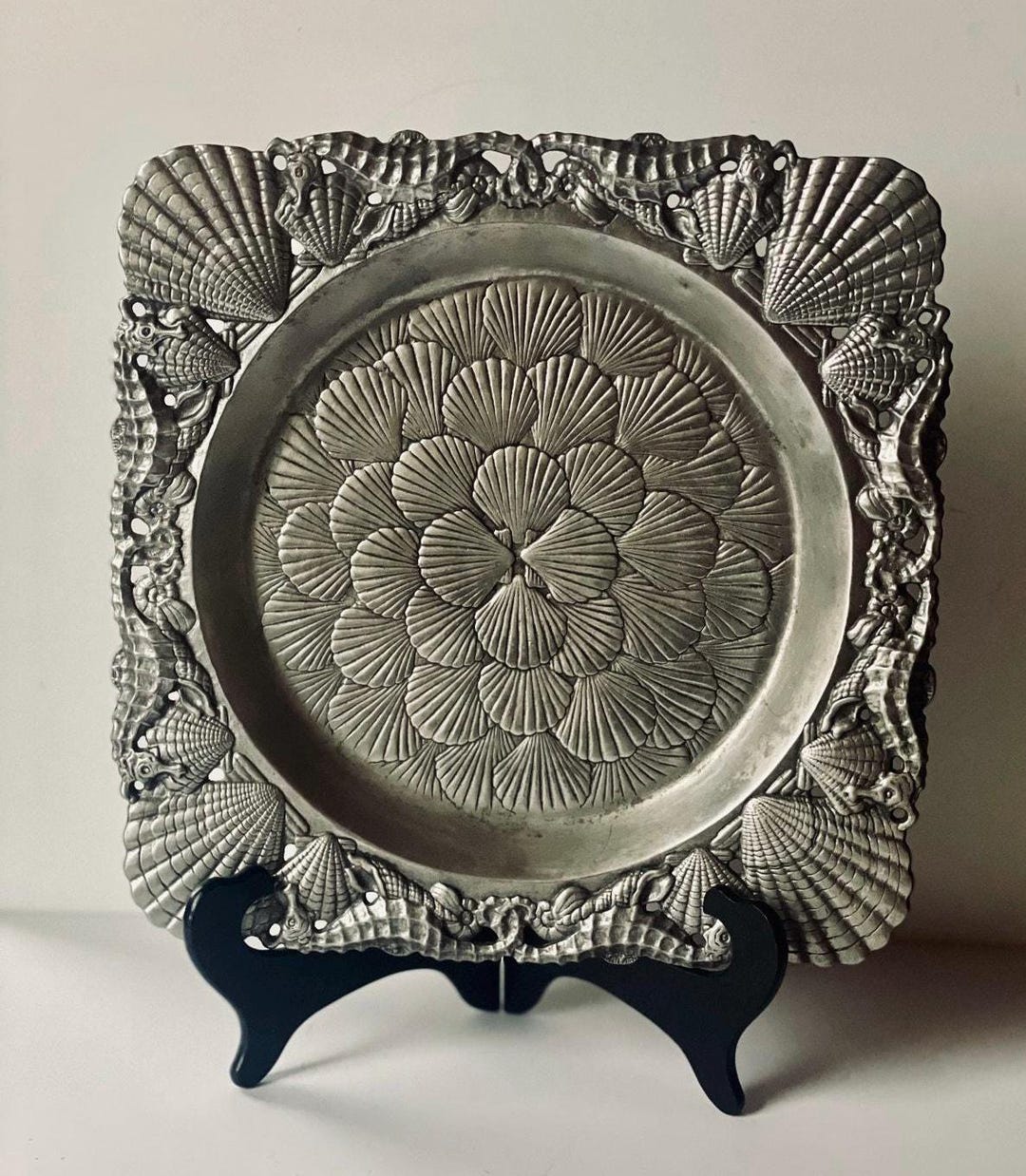 Vintage Arthur Court Seahorse and Sea Shells Tray 1993 - Etsy