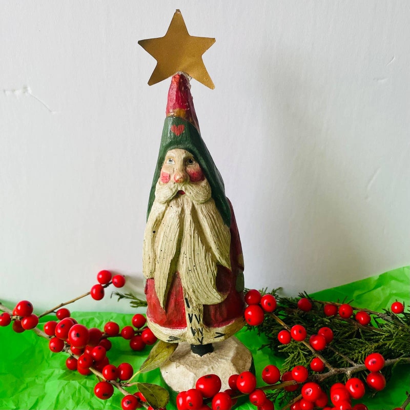 Folk Art Santa - Etsy