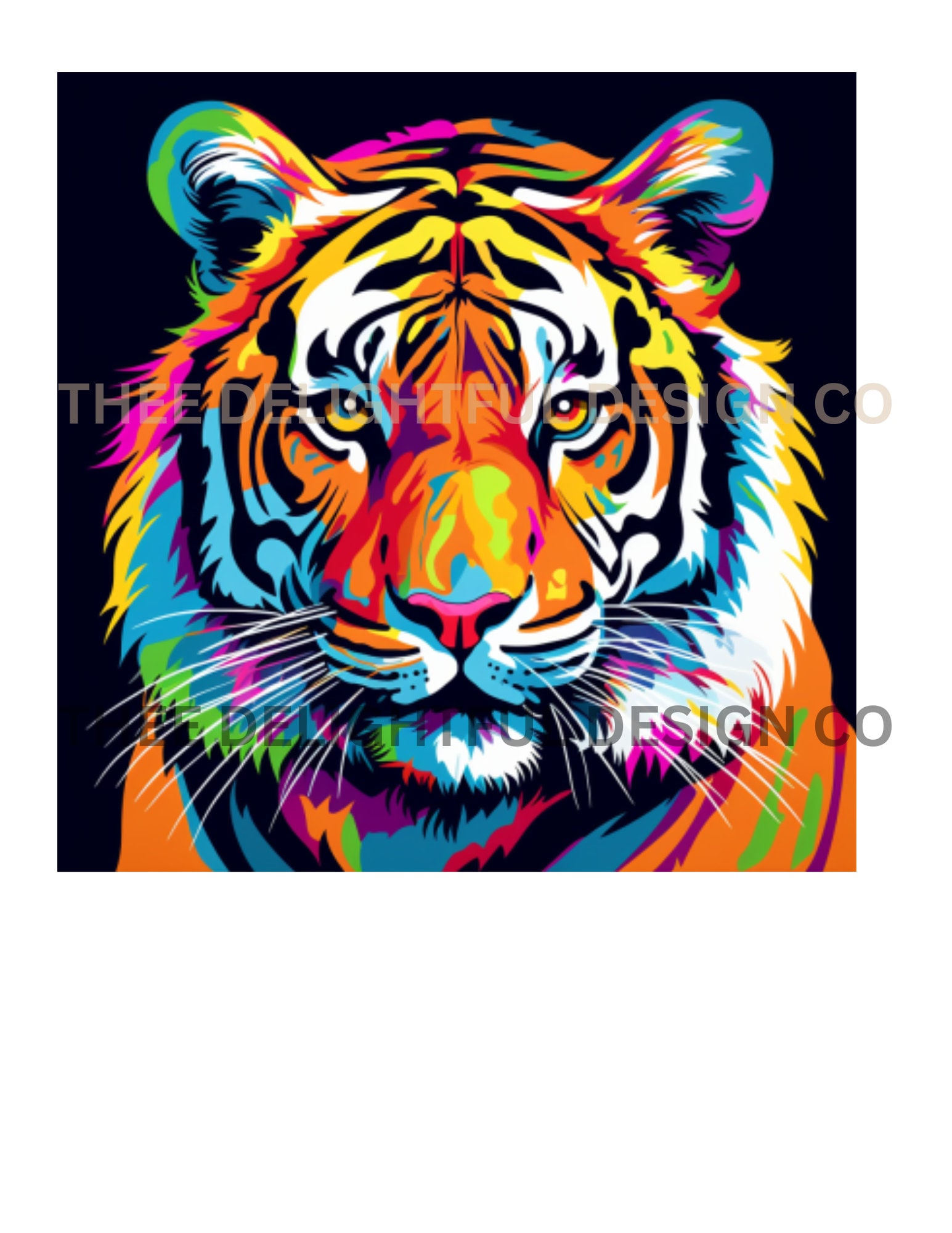 Colorful Tiger Head | Sublimation | PNG | Journal | Digital - Etsy