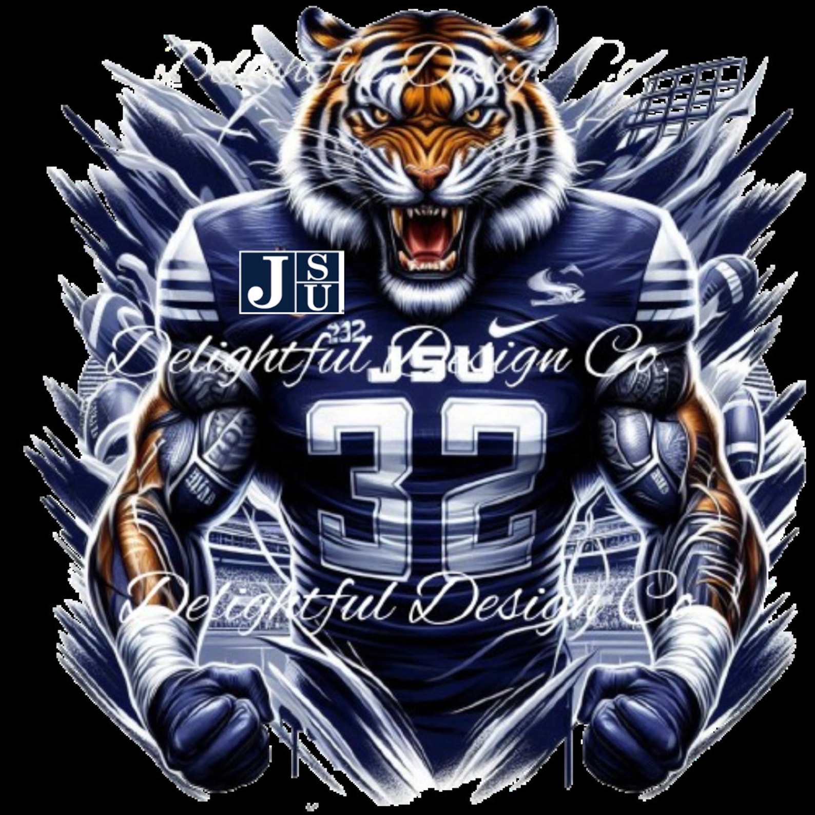 JSU Jackson State Tiger Mascot HBCU PNG Tumblers Notebooks Backgrounds ...