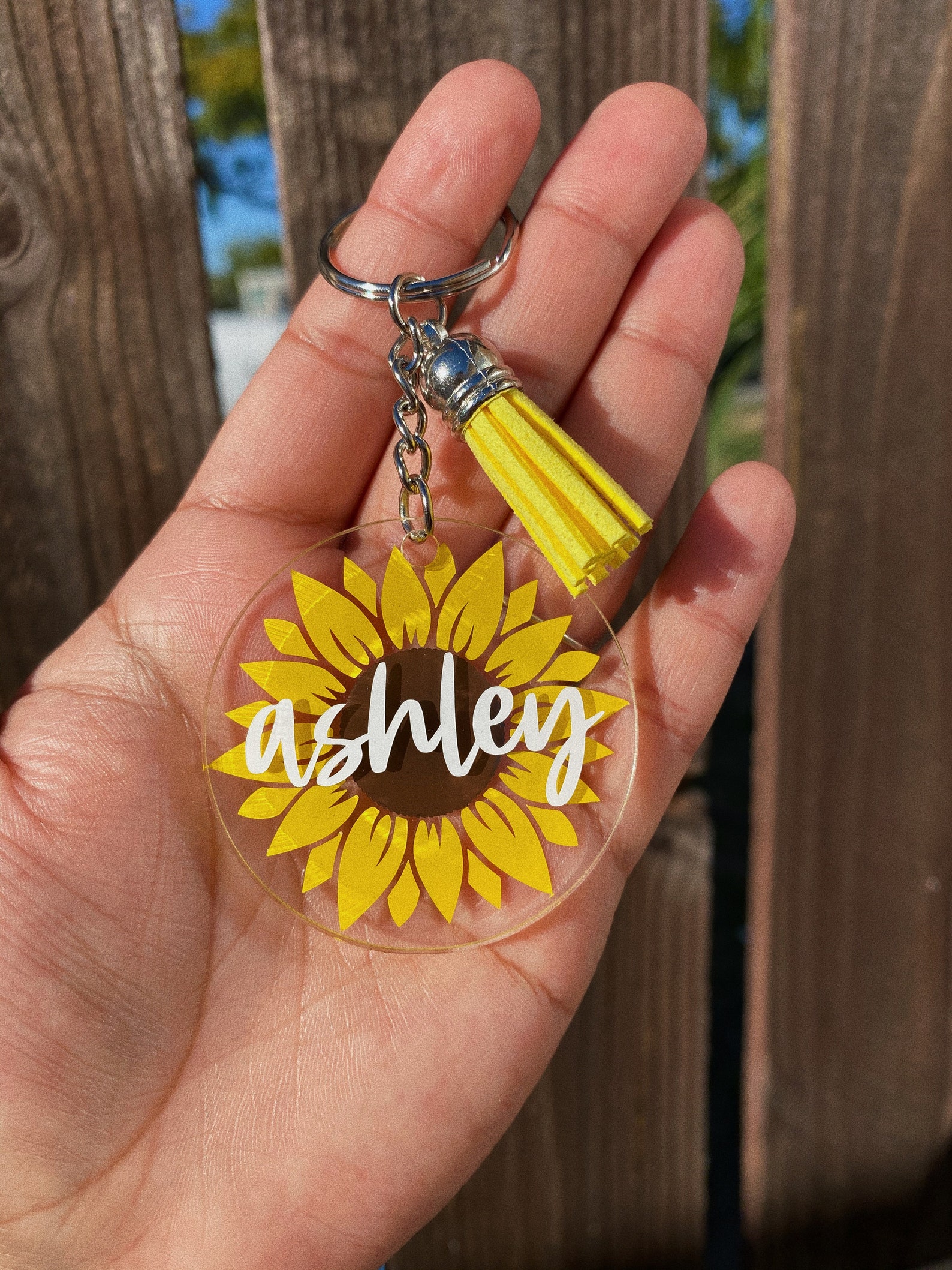 Sunflower Keychain Round Acrylic Keychains Personalized | Etsy Sunflower Keychain Round Acrylic Keychains Personalized | Etsy