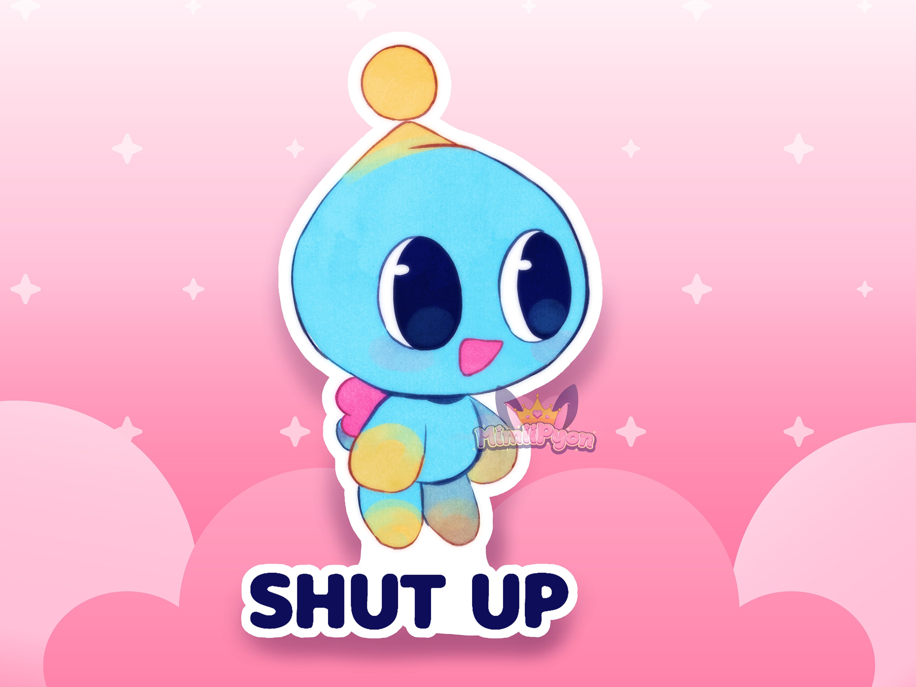 Chao Shut Up Sticker