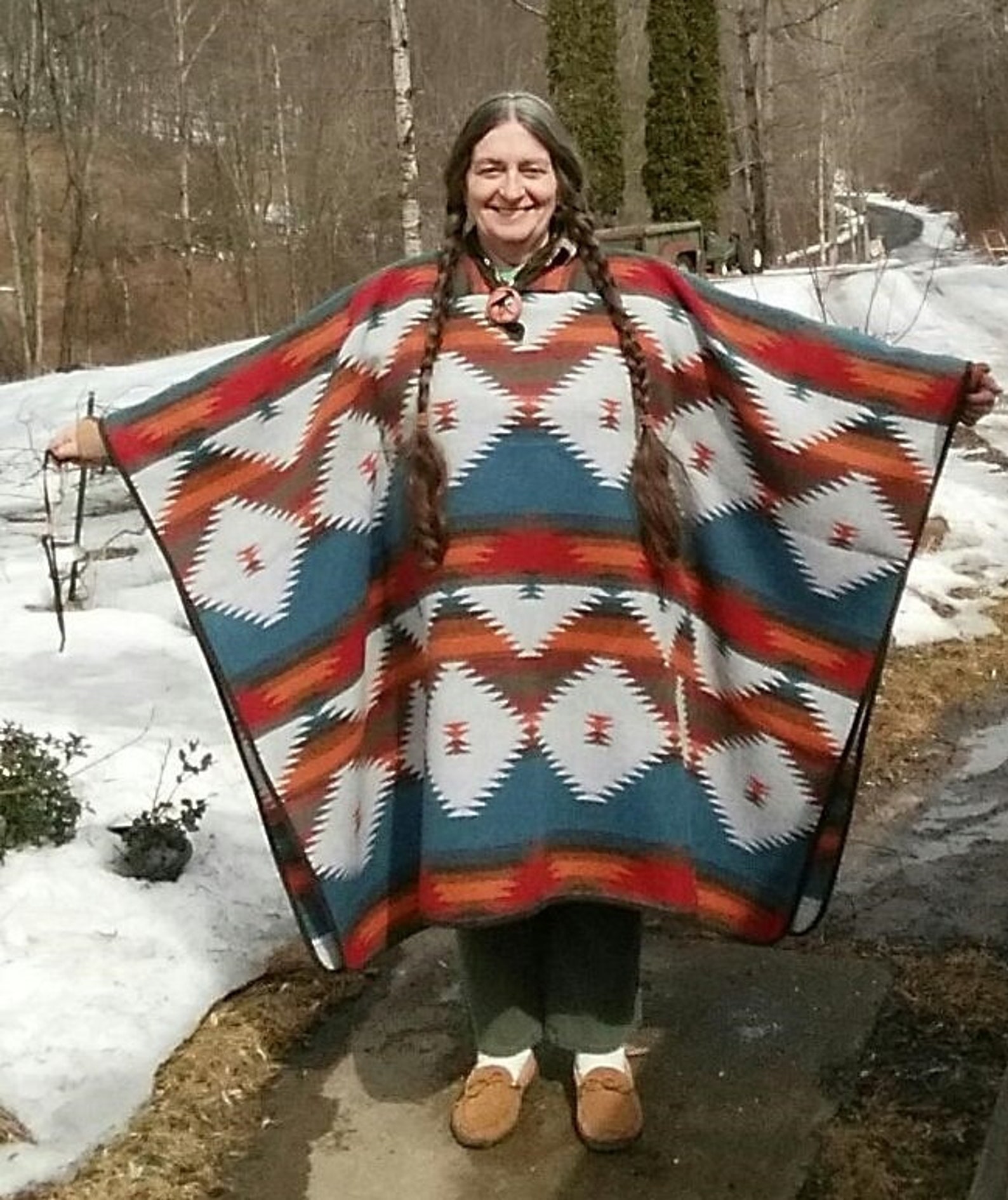 Capote Coat Native American Style Wool Blend Capote Coat | Etsy