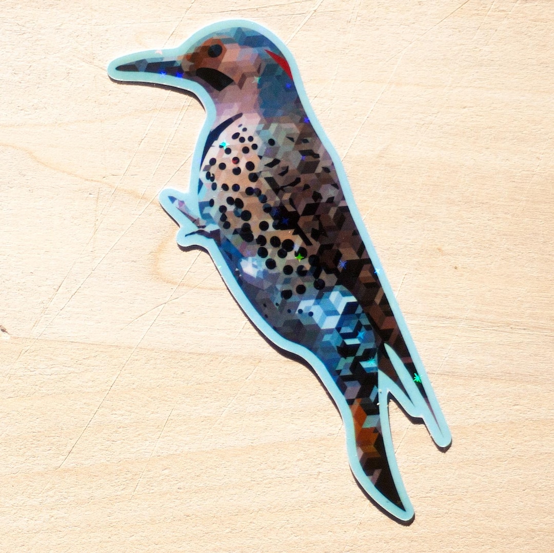 Woodpecker Iridescent Sticker Decal - Etsy