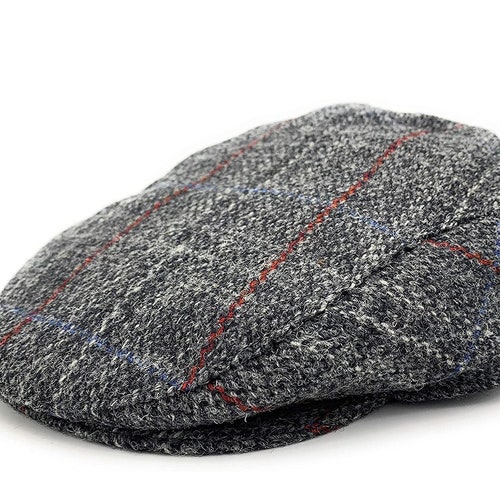 Authentic Men's Harris Tweed Flat Cap Grey Herringbone | Etsy