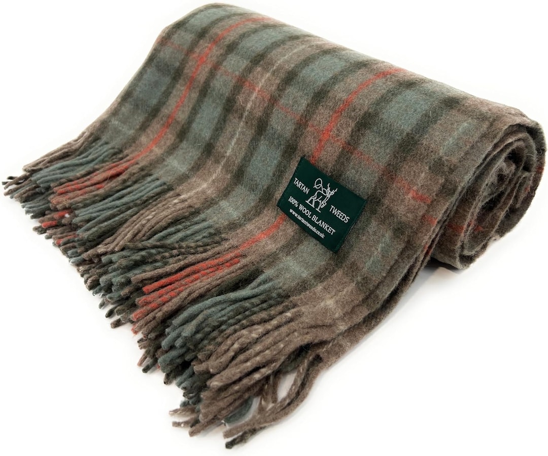 Fraser Hunting Weathered Tartan 100% New Wool Blanket Throw Brand New ...