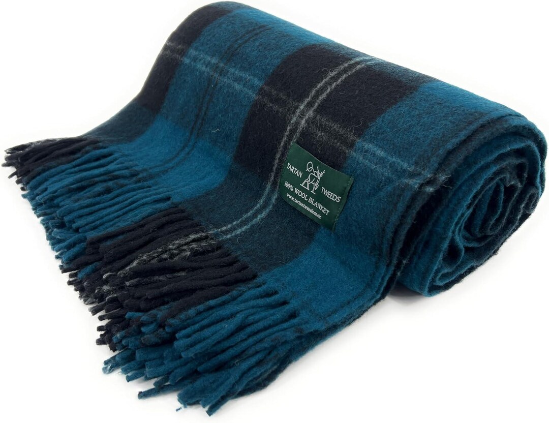 Ramsay Blue Large 100% New Wool Tartan Blanket Throw Brand New - Etsy