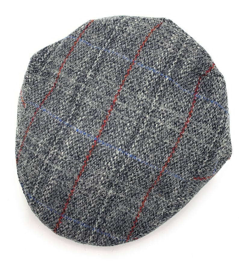 Authentic Men's Harris Tweed Flat Cap Grey Check Made in Scotland ...