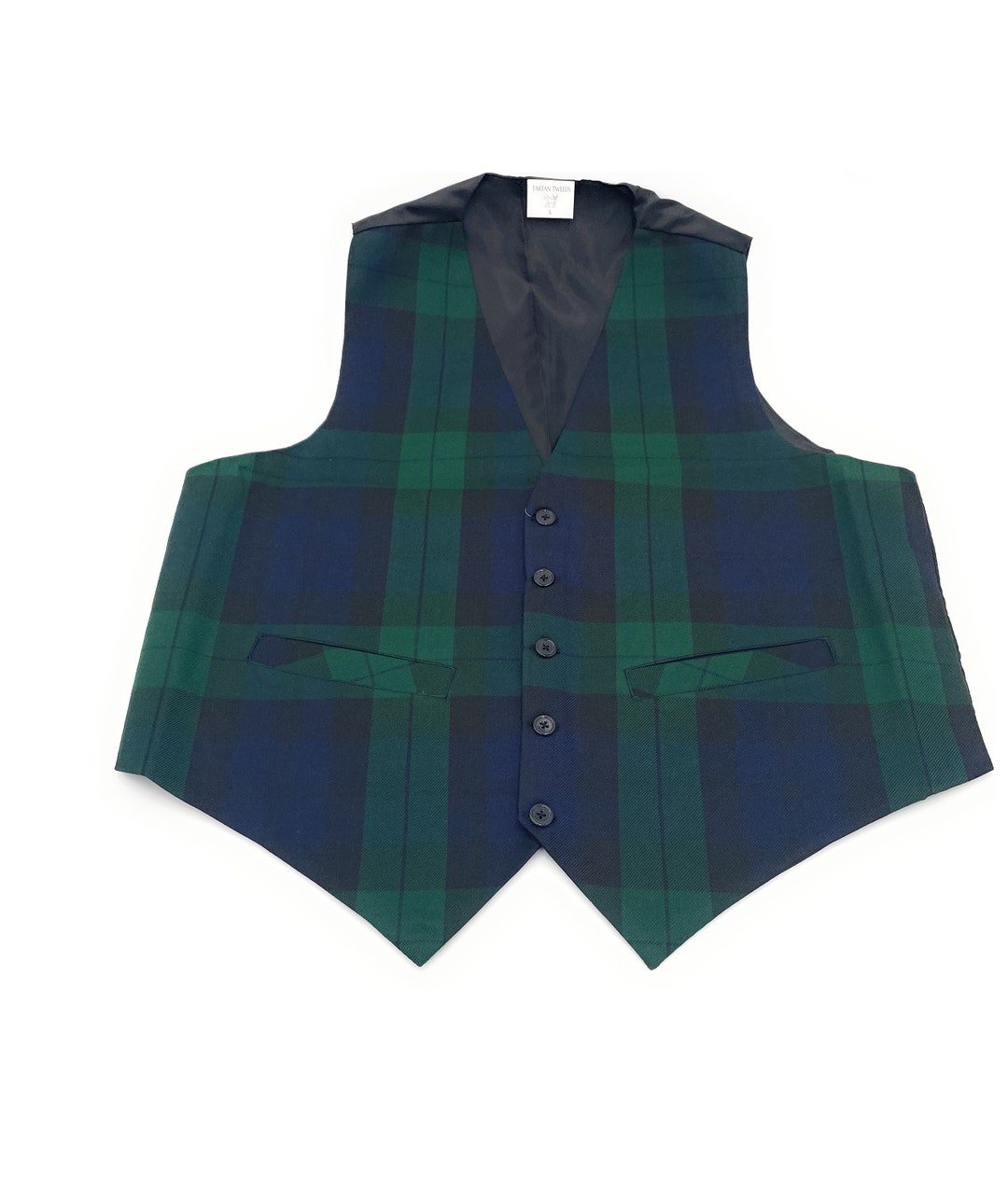 Men's Black Watch Tartan Waistcoat Small - 3XL - Etsy
