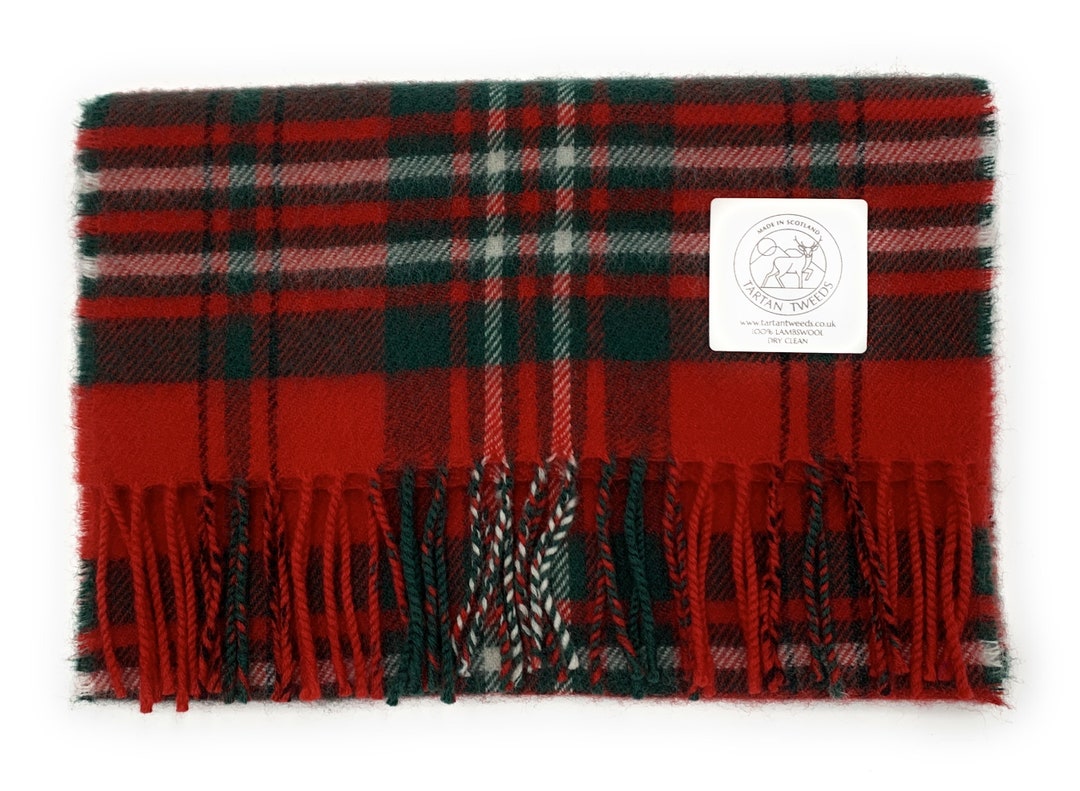Scott Red Lambswool Clan Tartan Scarf Made in Scotland Unisex - Etsy