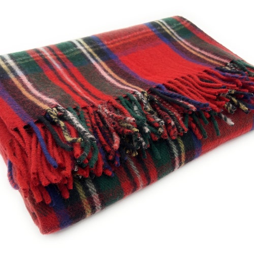 Royal Stewart Tartan 100% New Wool Blanket Throw Brand New - Etsy
