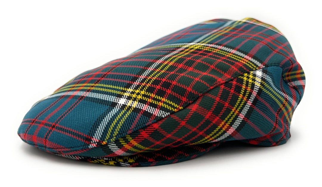 Anderson Modern Tartan Flat Cap Comfort Fit Quilted Lining Made in ...
