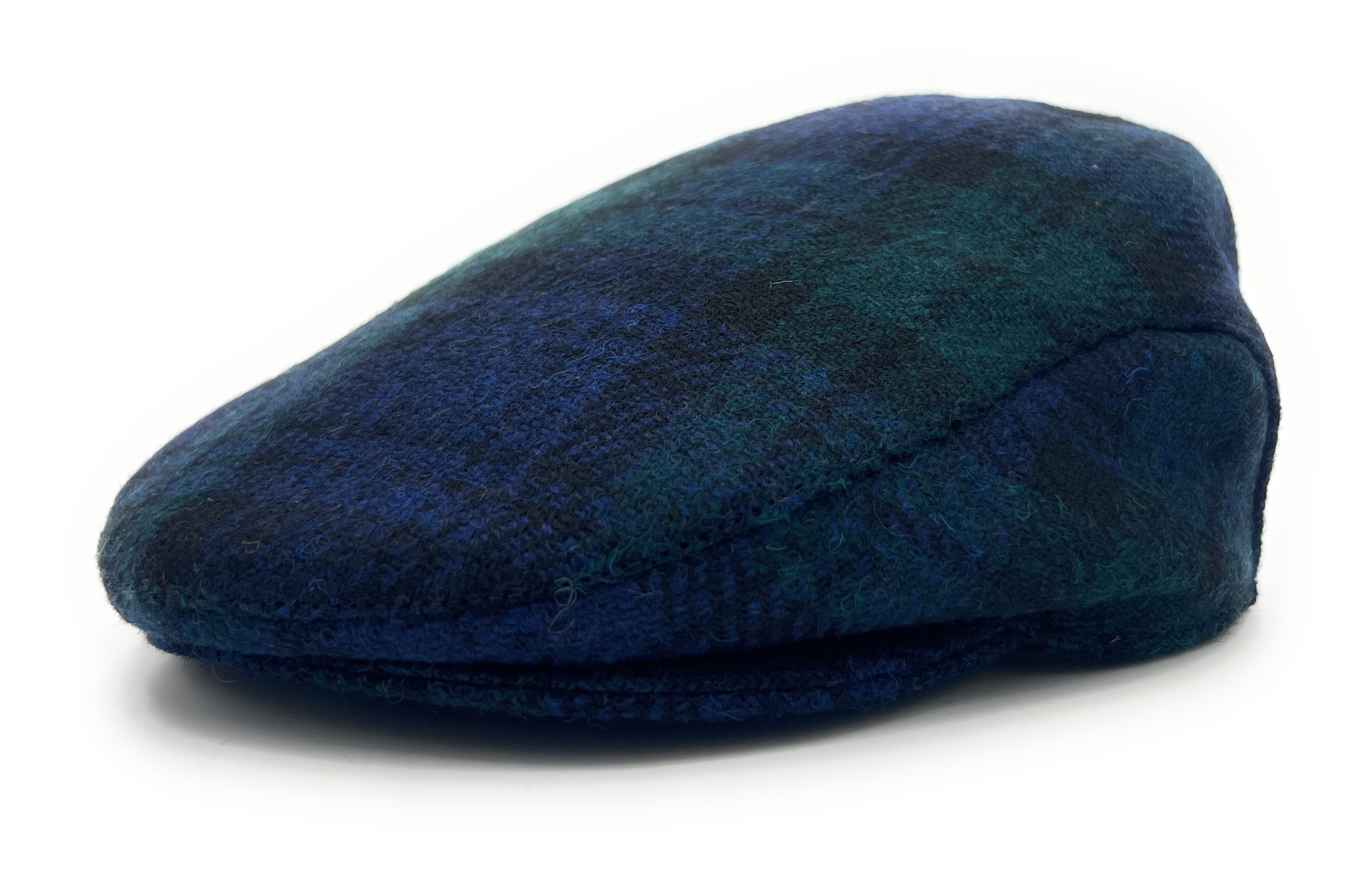 Black Watch Tartan Harris Tweed Flat Cap Unisex Hand Made in Scotland S ...