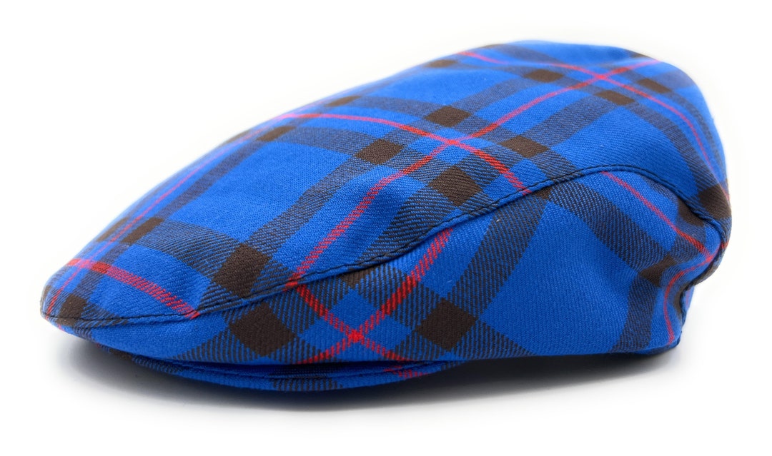 Elliot Tartan Flat Cap One Size Comfort Fit Quilted Lining Made in ...