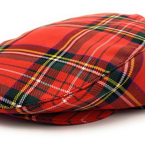 Men's Scottish Royal Stewart Tartan Flat Cap Made in - Etsy