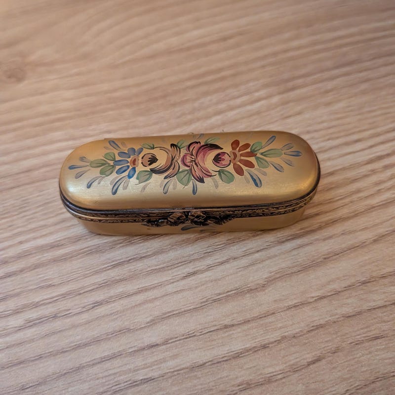 Limoges Gold Trinket Box - Etsy