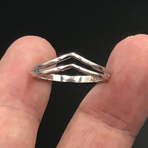 Chevron Knuckle Ring - Etsy