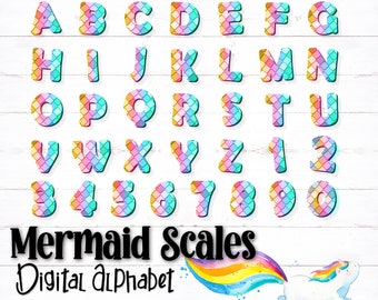 Mermaid Numbers Png Numbers for Sublimation Birthday Numbers - Etsy