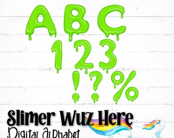 Green Slime Letters - Etsy