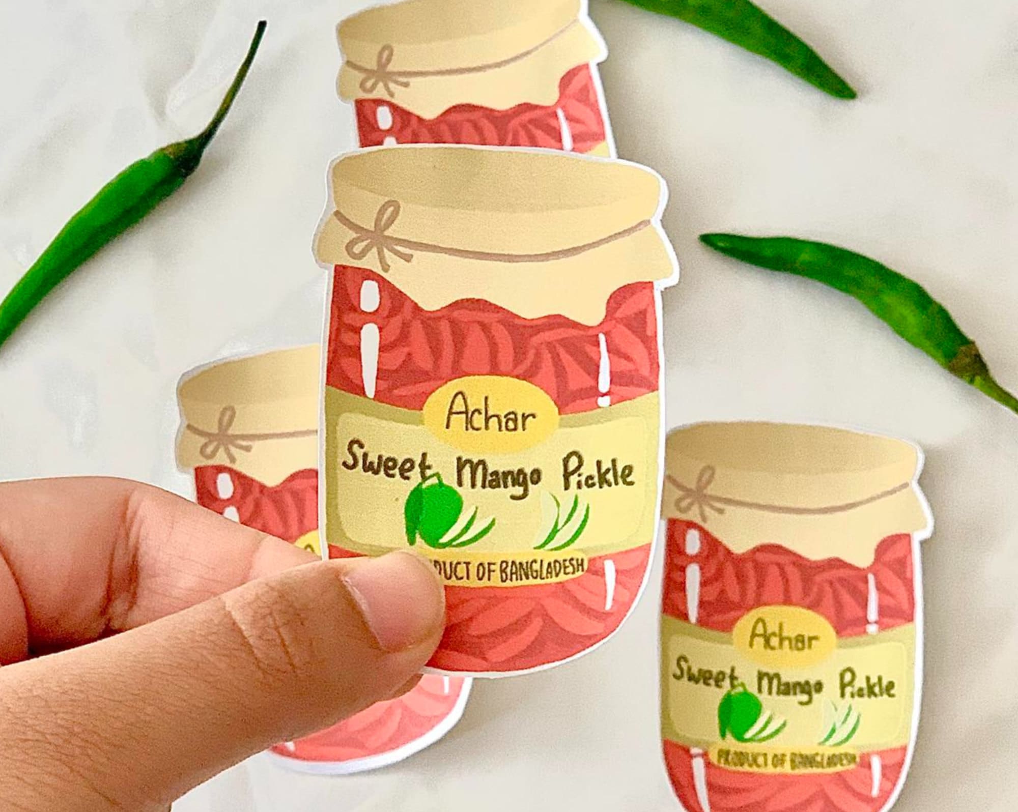 Sweet Mango Pickle Mango Achar Paper Stickers Not Waterproof | Etsy