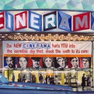 Cinerama Dome Print Poster Painting | Los Angeles Art | Once Upon a ...
