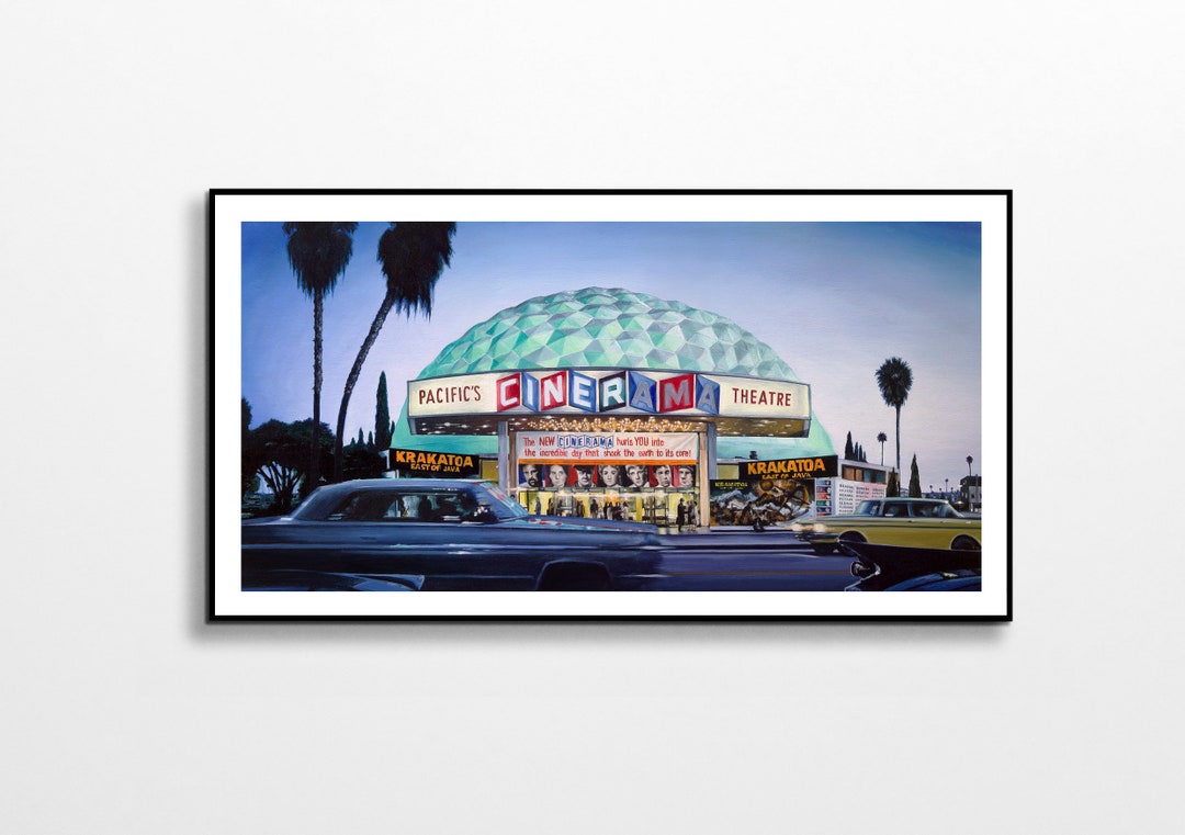Cinerama Dome Print Poster Painting | Los Angeles Art | Once Upon a ...